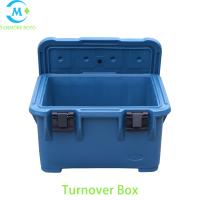 China SUNMORE ROTO Rotomolded Solid Plastic Turnover Storage Box, Airtight Heavy Duty Transport Container With Plastic Buckles For Seafood, Food & Logistics Circulation for sale
