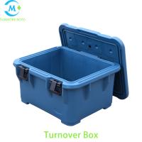 China SUNMORE ROTO Rotomolded Solid Plastic Turnover Storage Box, Airtight Heavy Duty Transport Container With Plastic Buckles For Seafood, Food & Logistics Circulation for sale