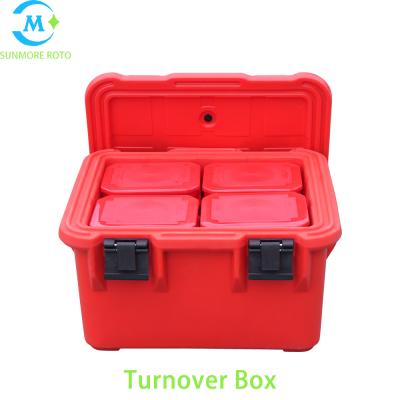 China SUNMORE ROTO Custom Rotomolded Insulated Plastic Turnover Box, Latch Sealed Food Circulation Container For Catering Ingredients & Prepared Meal Transport for sale
