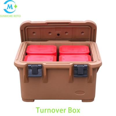 China SUNMORE ROTO Rotational Molding Insulated Catering Transport Box, Lockable Sealed Plastic Turnover Container For Food Raw Materials & Cooked Food Logistics for sale