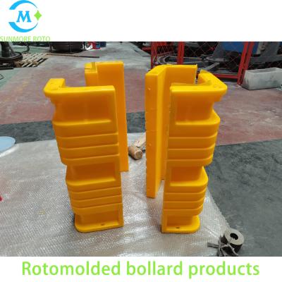 China SUNMORE ROTO Custom Rotomolded Plastic Bollard, Heavy‑Duty Impact Resistant Plastic Traffic Safety Warning Bollard For Road Warehouse Parking Lot for sale