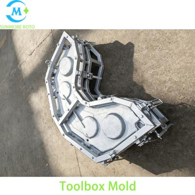 China Custom Rotomolded Aluminum Toolbox Mold for Plastic Storage Box, Sunmore Roto Custom Rotary Molding Tool Box Mould for sale