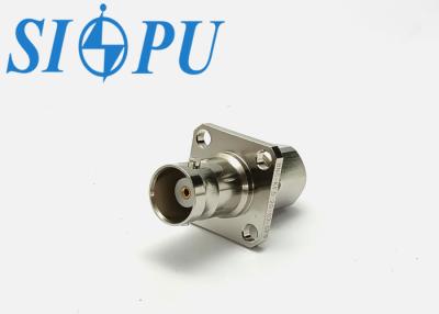 China BNC Female RF Coaxial Connector – Flange Mount, for RG142/U Cable for sale