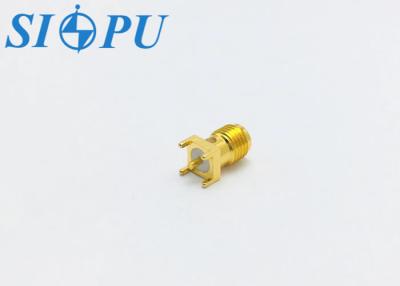 China SMA Female RF Coaxial Connector – PCB Soldering Socket 18GHz for sale