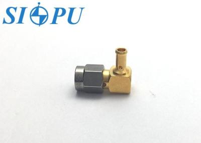 China SMA Male RF Coaxial Connector – Right Angle, Compatible with CXN3506 Cable, 18GHz for sale