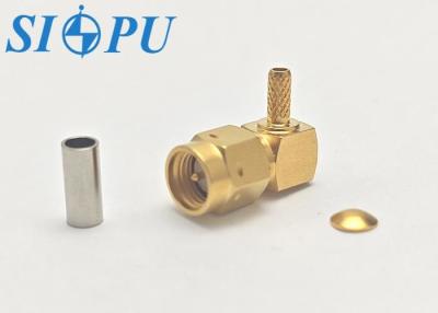China SMA Male RF Coaxial Connector – Right Angle 90°, Compatible with RG316/U Cable for sale