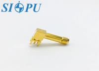 China SMA Female RF Connector, Right Angle, PCB Mount Microstrip, Solder Type, 18GHz for sale