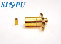 China SMB Female RF Coaxial Connector – Flange Mount, Compatible with 1# Semi-Rigid / Semi-Flexible Cable for sale