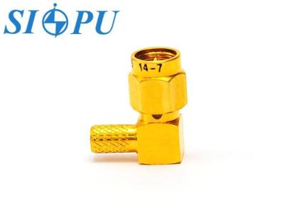 China SMA Male Right-Angle RF Coaxial Connector – 90° for RG142B/U Cable for sale