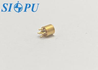 China SMP Male Microstrip RF Coaxial Connector – PCB Solder Type, Gold-Plated for sale