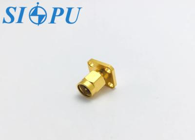 China SMA Male RF Coaxial Connector – Microstrip Type, Flange Mount, Solder Termination, 18GHz for sale