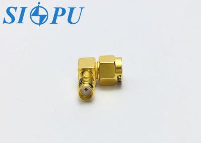 China SMA Male to SMA Female RF Coaxial Adapter – Right Angle Type for sale