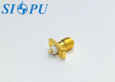 China SMA Female RF Coaxial Connector – Microstrip Type, Flange Mounted, 18GHz for sale