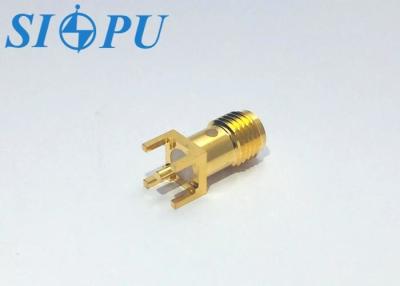 China SMA Female RF Coaxial Connector – PCB Solder Type, 18GHz for sale