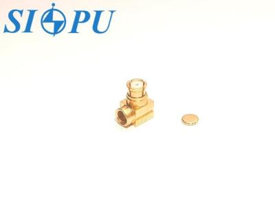 China SMP Female Right-Angle RF Coaxial Connector, Compatible with 2# Semi-Rigid Cables for sale