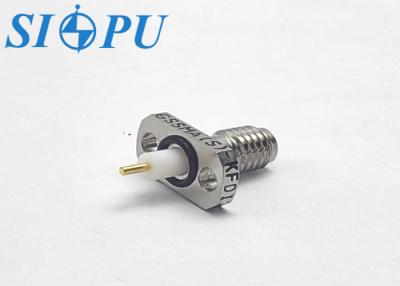 China SSMA Female Microstrip RF Coaxial Connector – Two-Hole Flange Mounted for sale