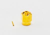 China SSMA Male RF Coaxial Connector – Compatible with 1# Semi-Rigid/Semi-Flexible Cable for sale