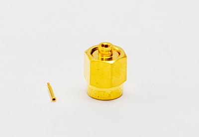 China SSMA Male RF Coaxial Connector – Compatible with 1# Semi-Rigid/Semi-Flexible Cable for sale