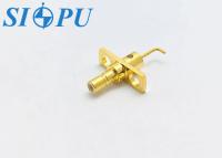 China SSMB Male RF Coaxial Connector – Straight Microstrip Type, Flange Mounted, Solderable for sale
