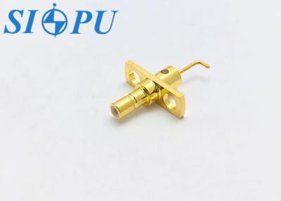 China SSMB Male RF Coaxial Connector – Straight Microstrip Type, Flange Mounted, Solderable for sale