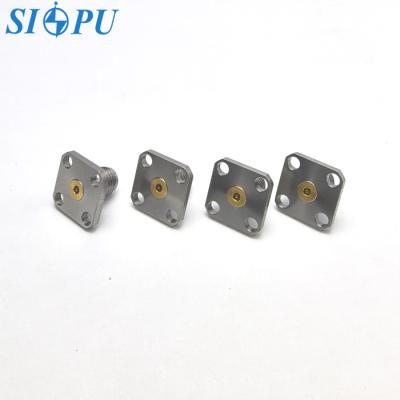 China 2.92mm Female RF Coaxial Connector – 4-Hole Flange Mount, Panel Socket, 40GHz for sale