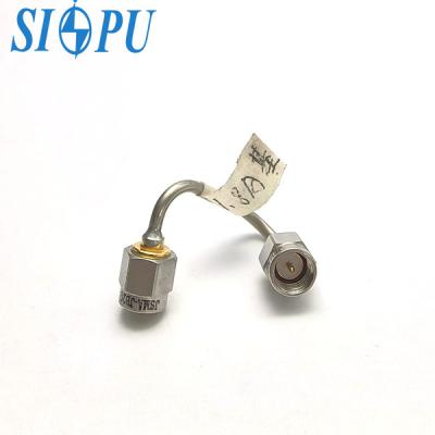 China SMA Male Right-Angle RF Cable Assembly (SFT-50-2-1, Semi-Steel, Solder Type) for sale