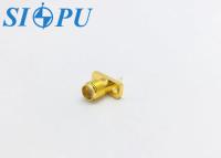 China SMA Female RF Coaxial Connector – Microstrip Type, Dual-Hole Flange, Blue Mount, 18GHz for sale