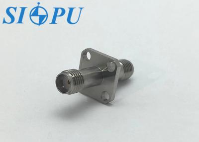China Double-Headed SMA Female RF Adapter – Straight Through, Flange Mount, 18GHz for sale