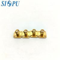 China Robust Brass SMA 4-Hole Flange-Mounted Receptacle Gold-Plated RF Coaxial Connector for Stable Frequency Transmission for sale