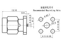 China Micro Flange Installation Of Stainless Steel SMA RF Connector For Microstrip Applications At 18GHZ for sale