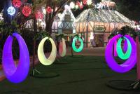 China high quality LED remote control luminous swing, rotational molding led swing for sale