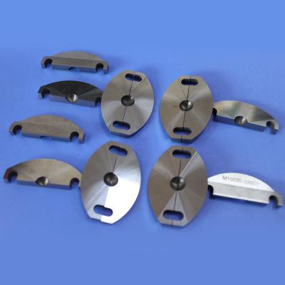 China Tungsten Steel Fan-Shaped 0.25 Nozzle - 104×23×3×6-Φ4.5×R340 Dimensions with 0.012 Parallelism for Electromechanical Equipment for sale