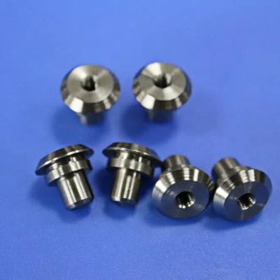 China Precision Tungsten Carbide Button with 5mm Bore M3 Thread and Flatness 0.05 for Tooling & Fixturing for sale