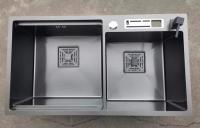 China Shallow Stainless Steel Single Bowl Sink Stepped 304 Kitchen Double Trough High And Low Basin for sale