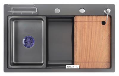China Kitchen Nano Large Single Basin Sink Stainless Steel Topmount Installation for sale