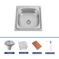 China Topmount Square Kitchen Sink Elegant Gold Finish Customizable Design for sale