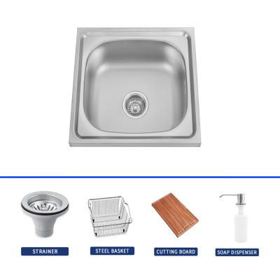 China Topmount Square Kitchen Sink Elegant Gold Finish Customizable Design for sale