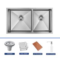 China Brushed Surface Single Bowl Undermount Sink Rectangular Shape for sale