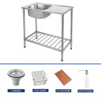 China Stainless Steel SS Single Bowl Kitchen Sink For OEM Specifications for sale