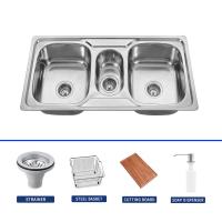 China Topmount Stainless Steel Double Bowl Sink Add Convenience To Your Kitchen for sale