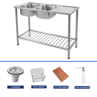 China Silver Apron Stainless Steel Kitchen Sink Ideal Addition to Your Kitchen for sale