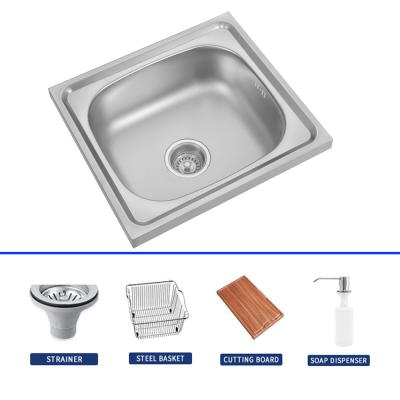 China Modern Square Stainless Steel Kitchen Sink With Accessories for sale