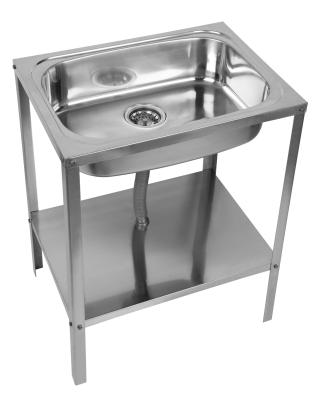 China Top Mount Stainless Steel Sink Stand Brushed Finish Height 75 Cm for sale