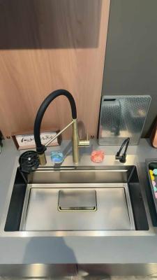 China Single Basin Functional Undermount Stainless Steel Kitchen Sink With Accessories for sale