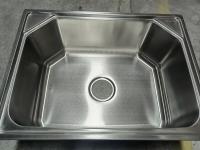 China Top Mount Big Hexagon Stainless Steel Single Bowl Sink Above Counter for sale