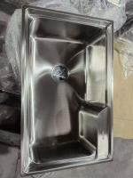 China OEM Topmount Kitchen Sink with Rear Drain Location and Double Basins in OEM Size for sale