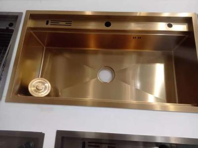 China 304 Steel Single Big Bowl Workstation Handmade Kitchen Sink for sale