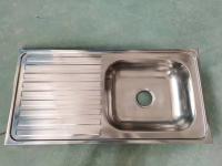China Steel Kitchen Sink With Drainboard Drainer Included Rust Resistant for sale