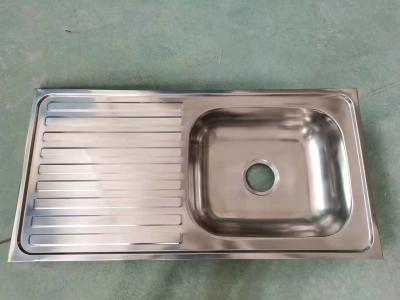 China Steel Kitchen Sink With Drainboard Drainer Included Rust Resistant for sale
