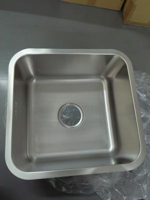 China Apron Stainless Steel Kitchen Single Bowl Sink Square Shape And Corrosion-Resistant Drainer for sale